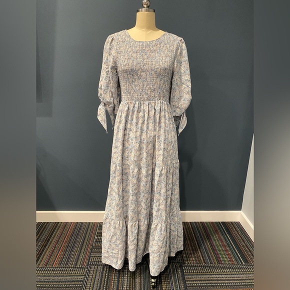 Temu | Dresses | Blue Floral Dress | Poshmark